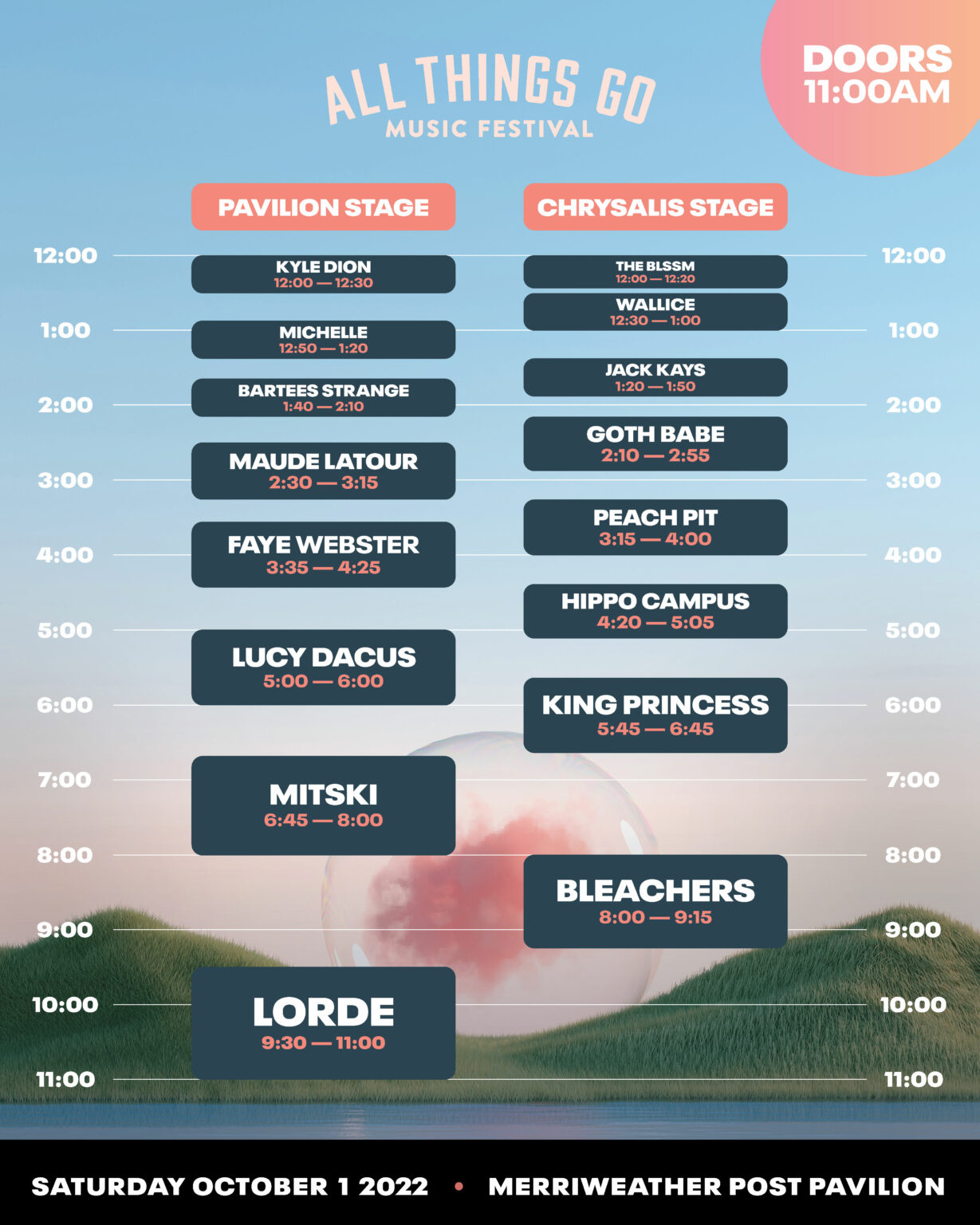 All Things Go Festival Set Times Revealed • chorus.fm